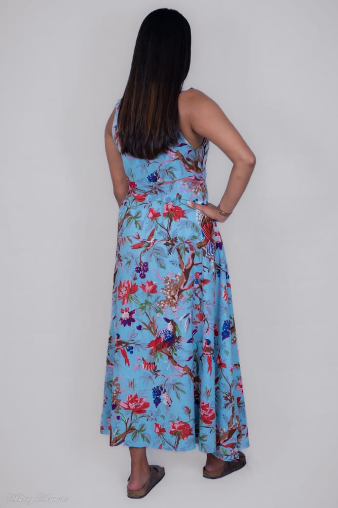 Blue Ripple Maxi Dress | Women's Fashion | Fusion Creations